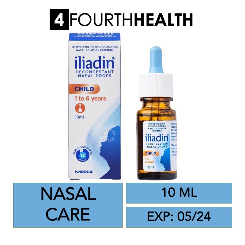 Iliadin Child (1-6yrs) Decongestant Nasal Drops 0.025%, 10ml (Exp May ...