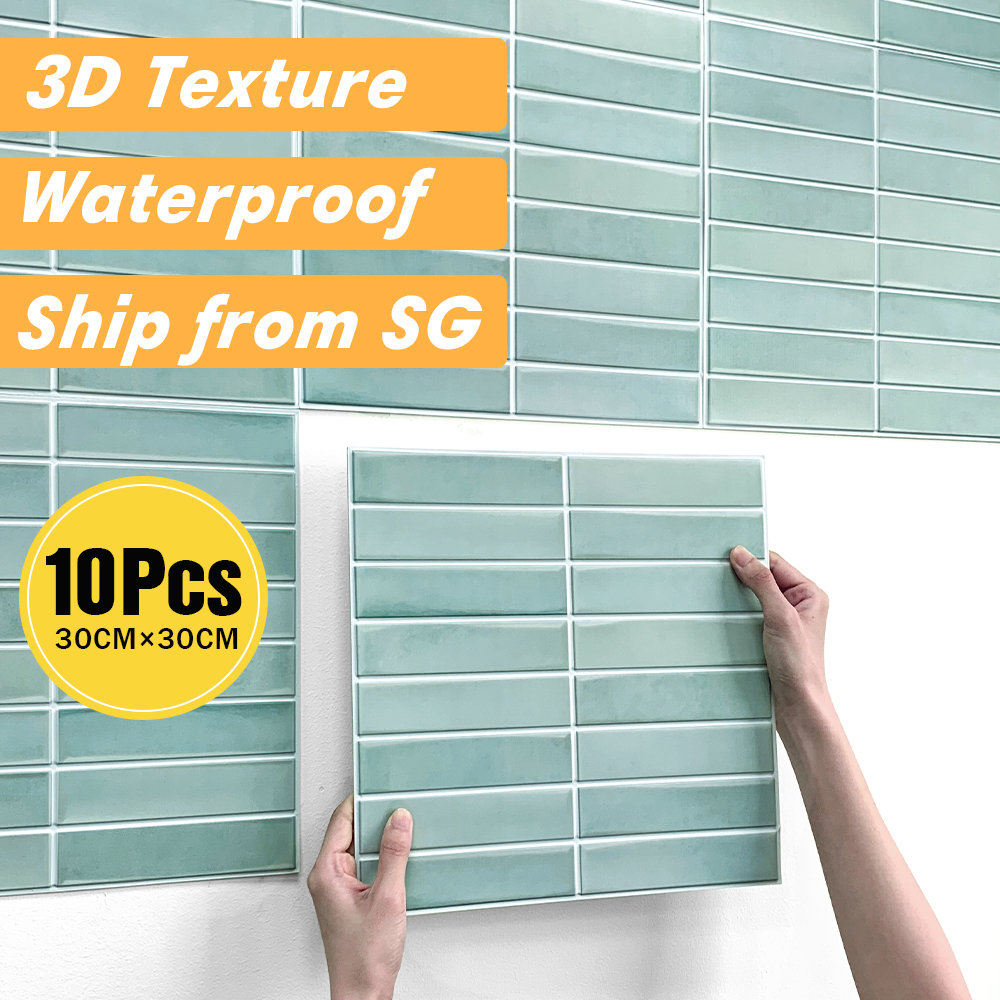3D Mosaic Self Adhesive Wall Sticker Tile | Shopee Singapore