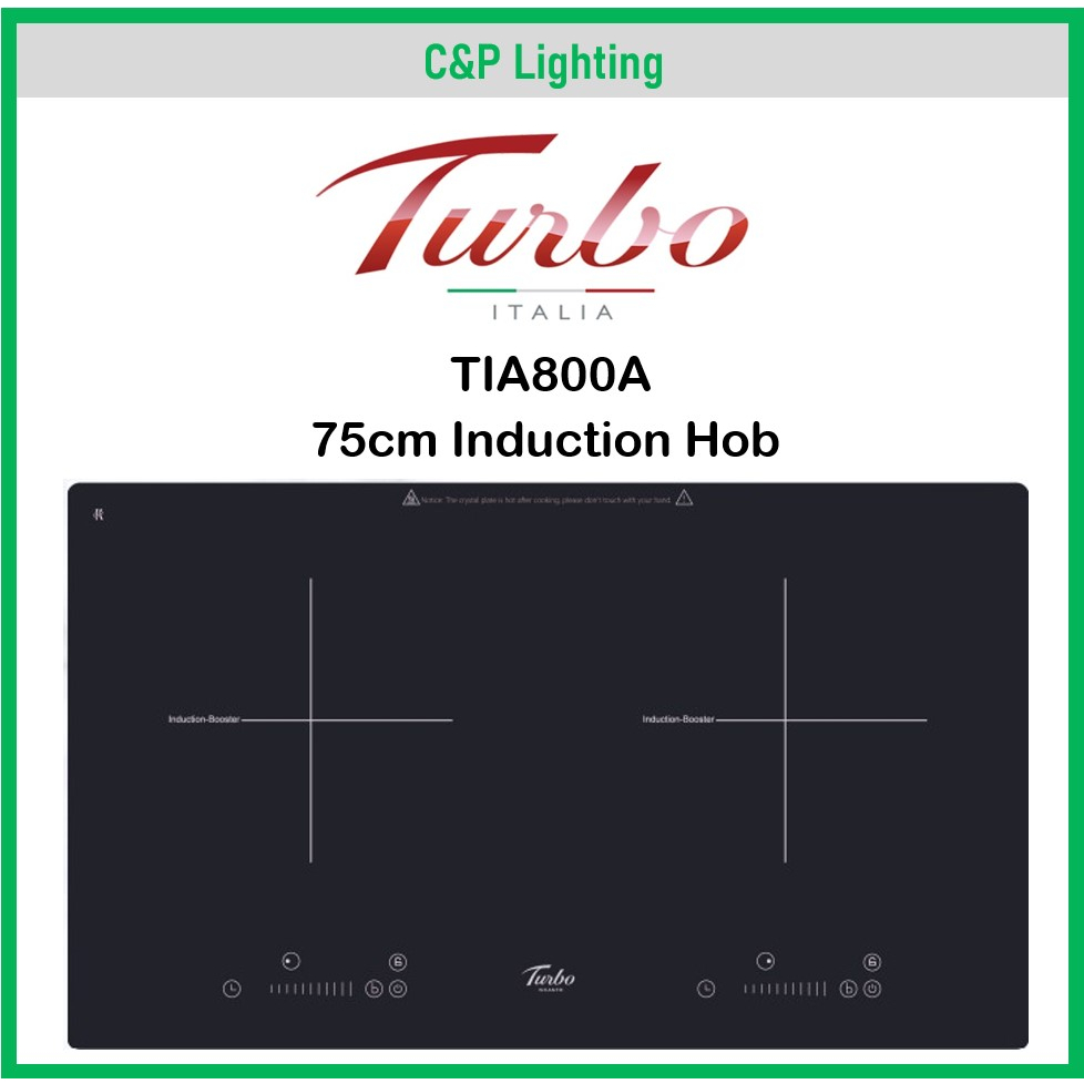 Turbo Italia 73cm 2 zones Induction Cooker Hob with Touch Control ...