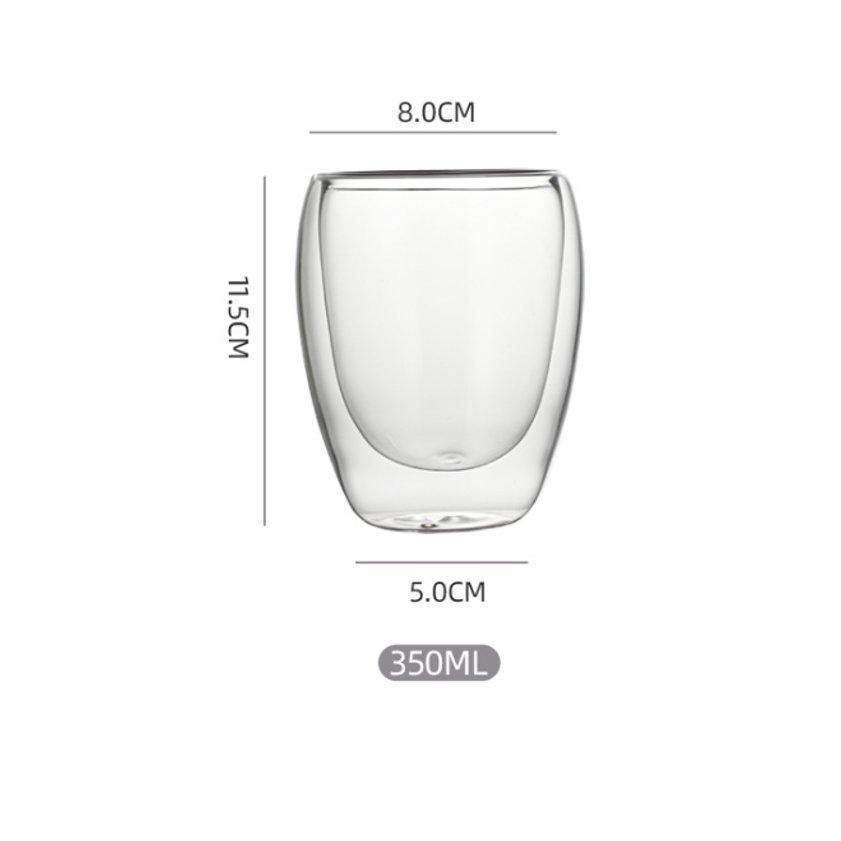 [SG Stock] Double Walled Cup 双层玻璃杯 Insulated Drinking Glass Cup Coffee Tea 80ML/150ML/250ML ...