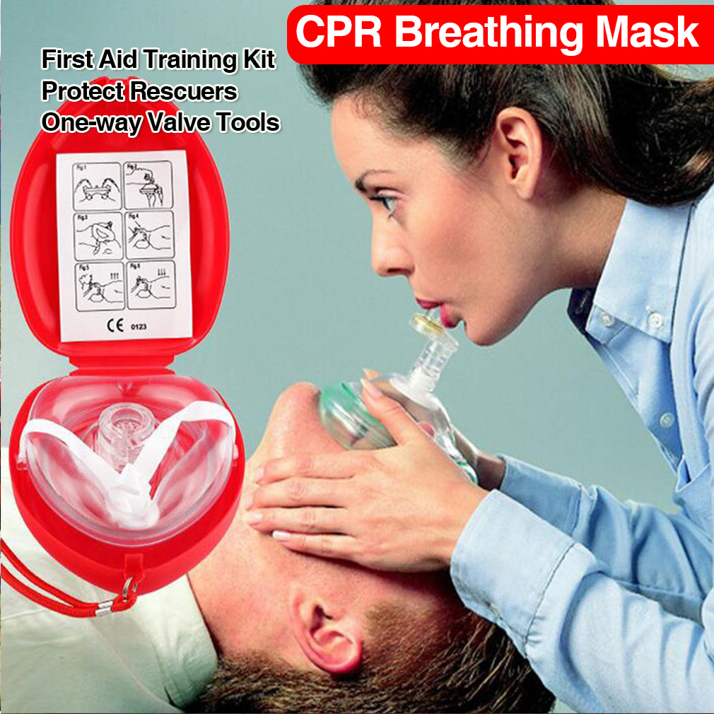 First Aid Kit CPR Breathing Mask Protect Rescuers One-Way Valve Rescue ...