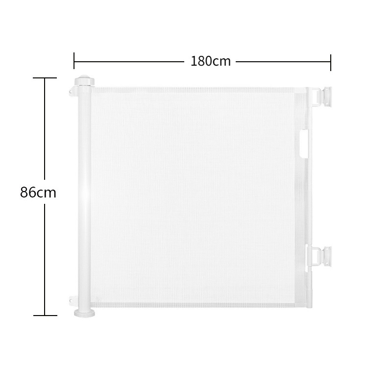 Punch Free Safety Retractable Gate Child Safety Barrier Stairway ...