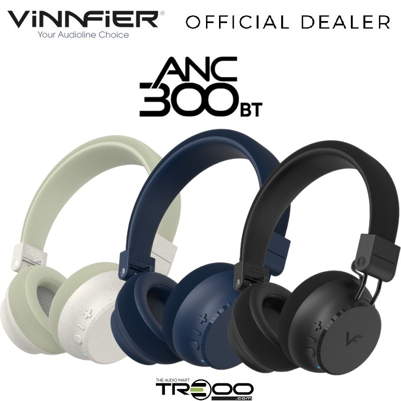Vinnfier ANC 300 BT Wireless Bluetooth Noise-Cancelling Over-Ear ...