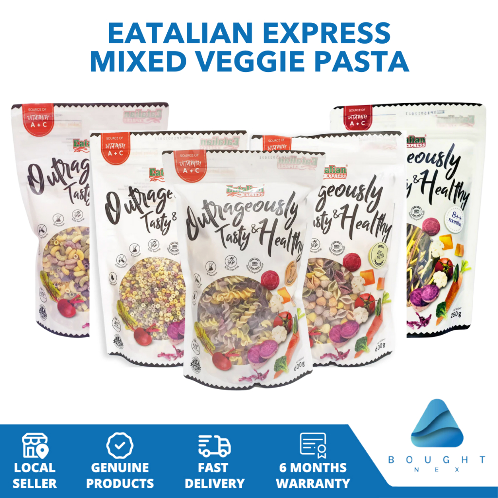 Eatalian Express Mixed Veggie Pasta - High Fiber and Vitamins for ...