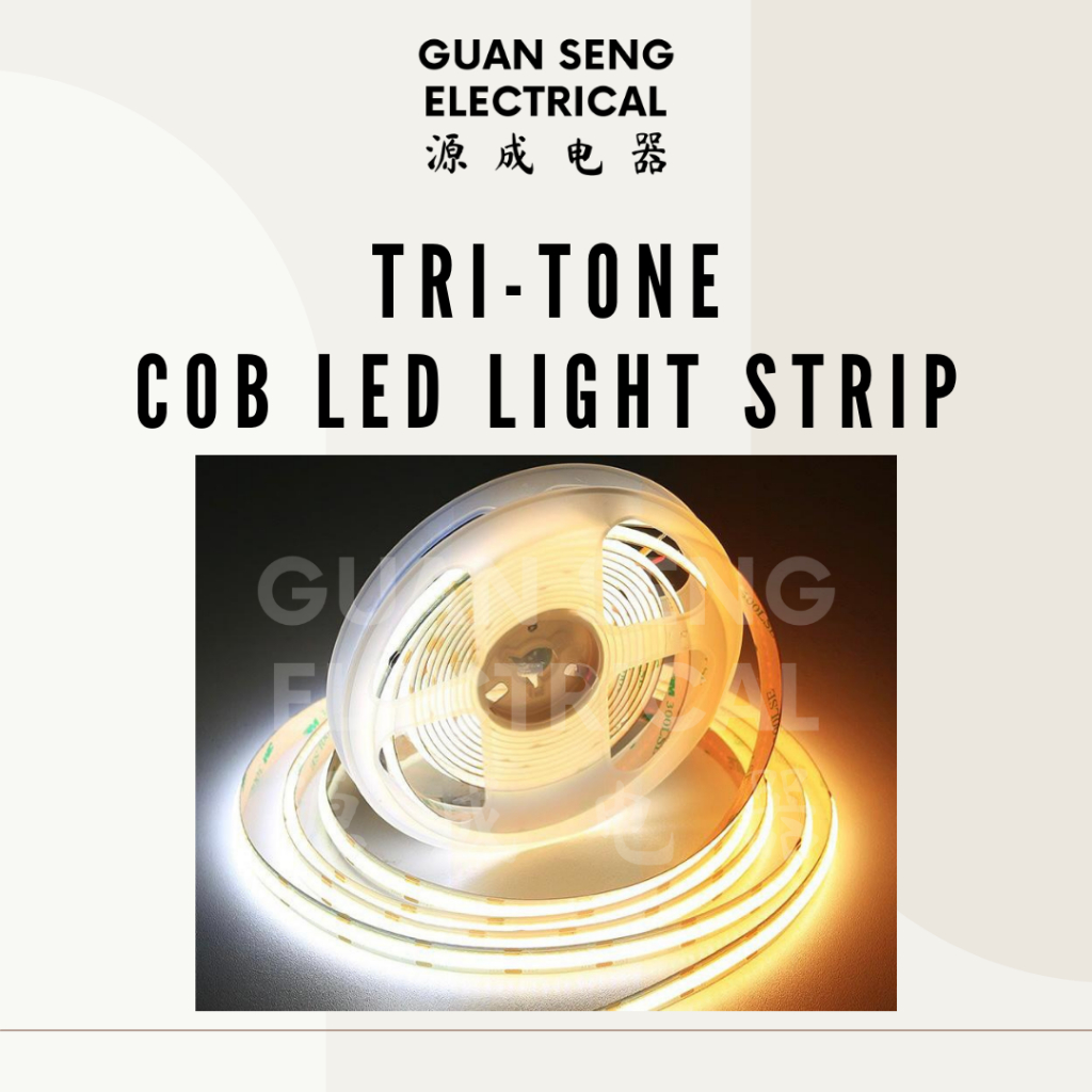 Premium Tri-tone 3Tone COB LED Light Strip 608LEDS 5M 12V 24V | Guan ...
