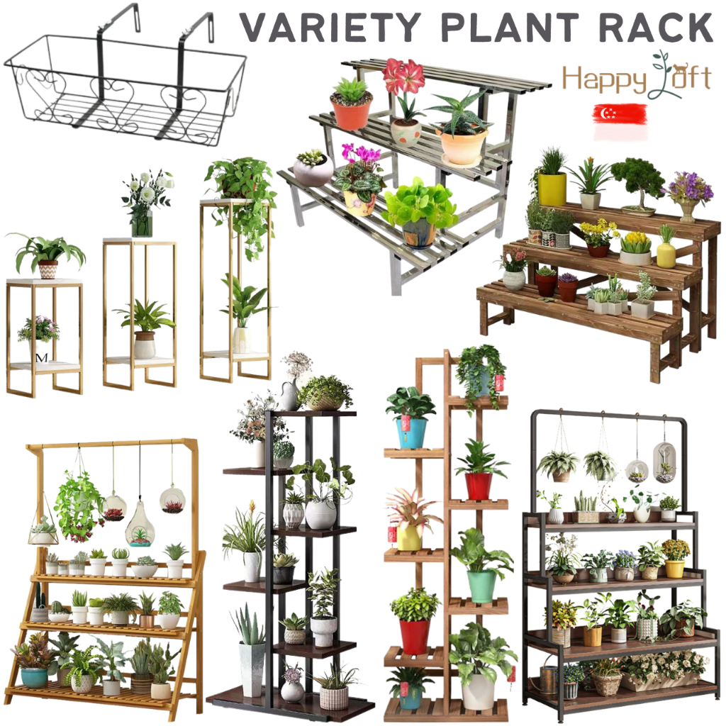 Plant Rack Wooden Plant Stand Stainless Steel Plant Rack Flower Rack ...