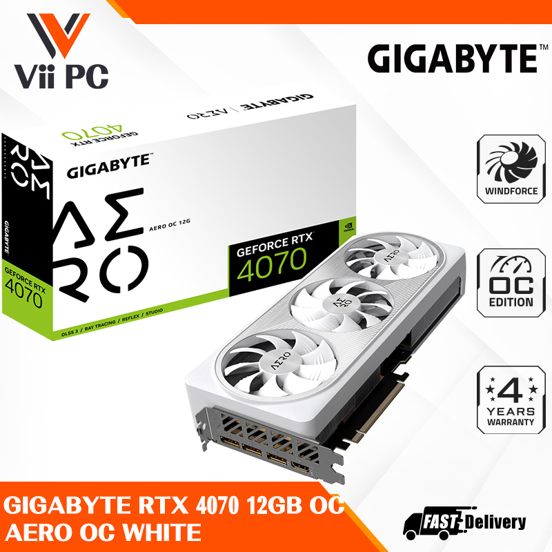 GIGABYTE NVIDIA GeForce RTX 4070 RTX 4070 AERO OC 12GB GDDR6X Graphic ...