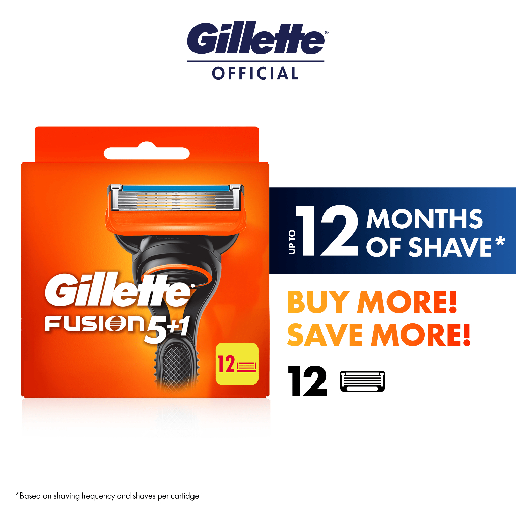 Gillette Fusion 12 Razor Blade Refills / Cartridges | Shopee Singapore