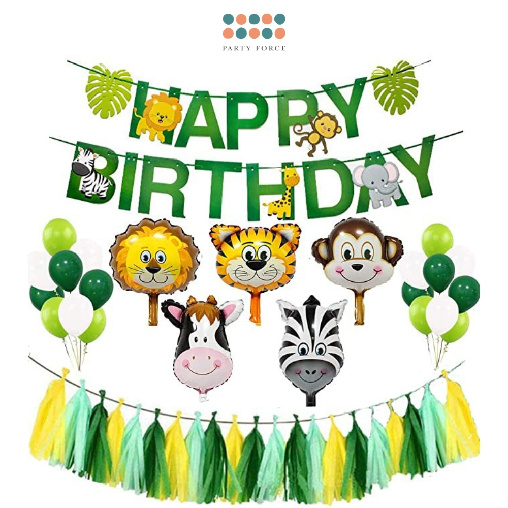 [SG Seller] - Safari animal zoo theme birthday value pack 1 | Shopee ...