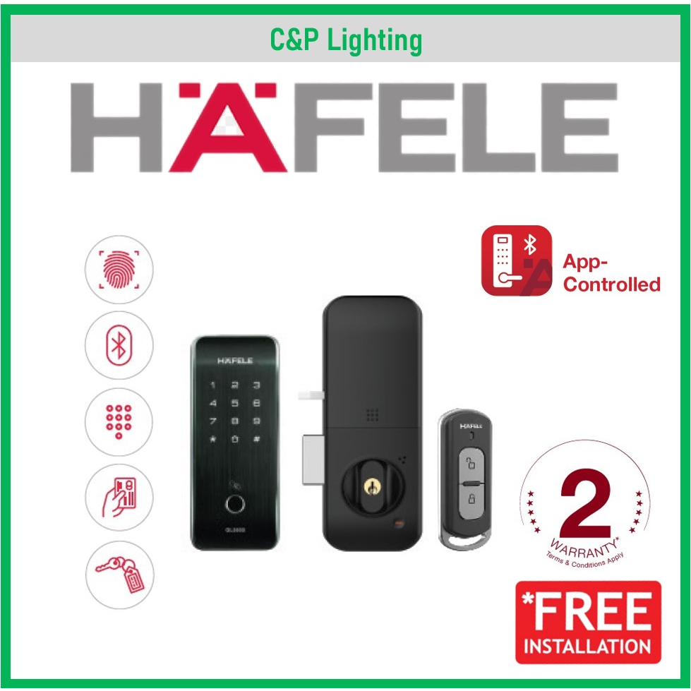 Hafele Digital Metal Gate Lock GL5600 | Shopee Singapore