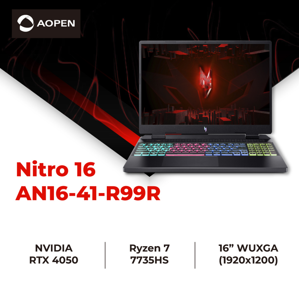 ACER NITRO 16 AN16-41-R99R 16-inch WUXGA IPS 165Hz RTX4050 Gaming ...