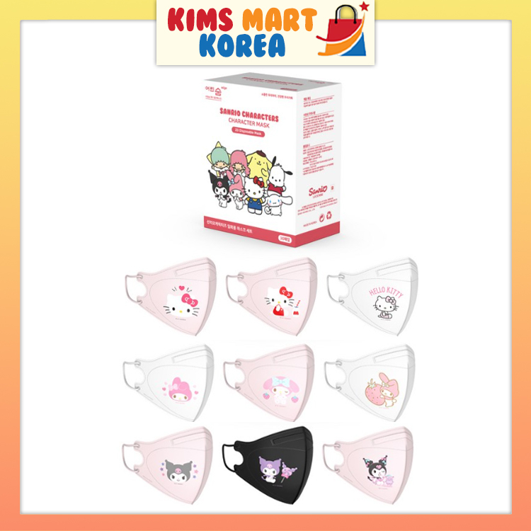 Hello Kitty, Cinnamoroll, My Melody, Kuromi Kids Disposable Mask 3D ...