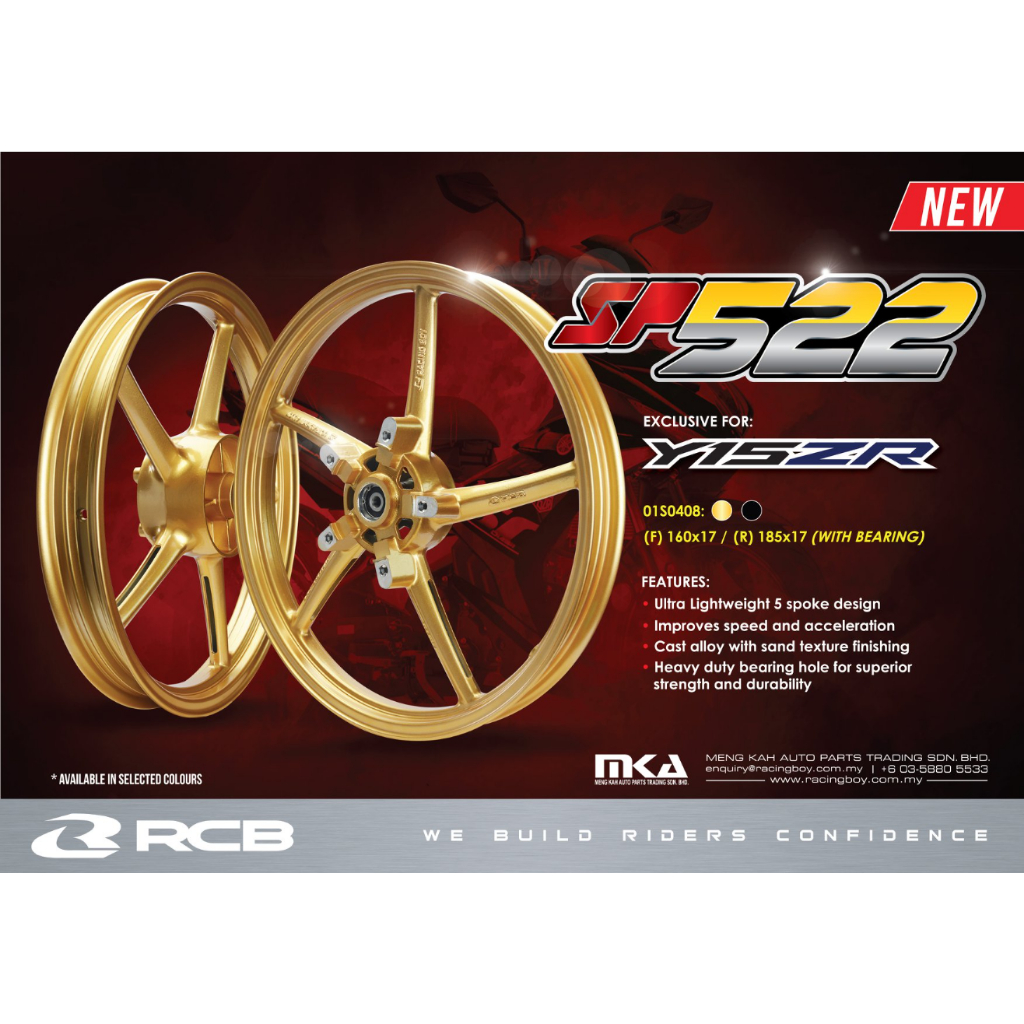 RCB RacingBoy RCB Original SP522 SPORT RIM SNIPER150 Y15 SNIPER155 Y16 ...