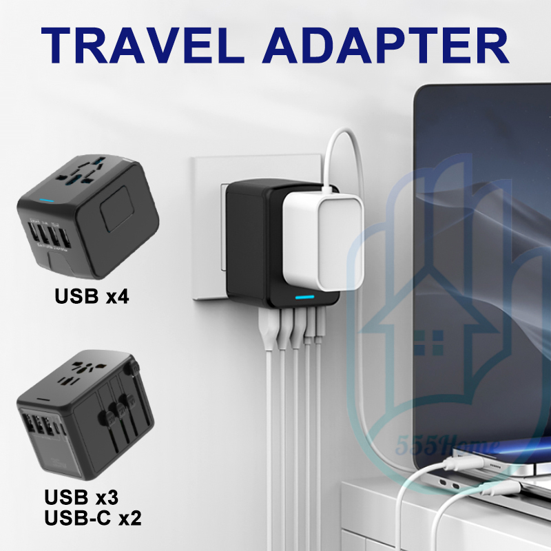 [SG] Universal Travel Adapter Wall Plug / International Plug / 4 USB ...