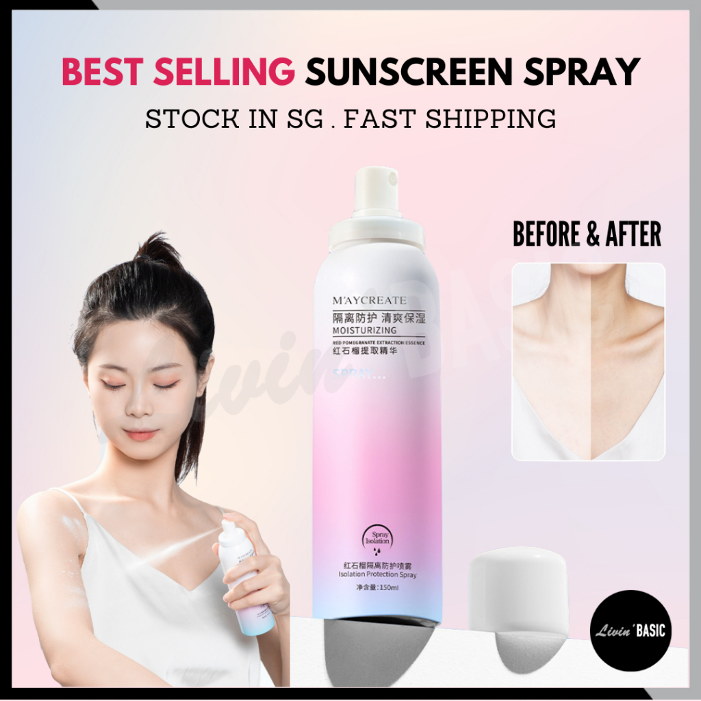 [SG Stock] MayCreate Sunscreen Lotion Whitening Skin SPF PA+++ Sun Screen Moisturise Spray ...