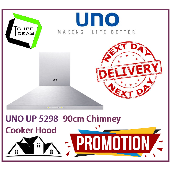 UNO UP-5298 90cm Chimney Cooker Hood | Shopee Singapore