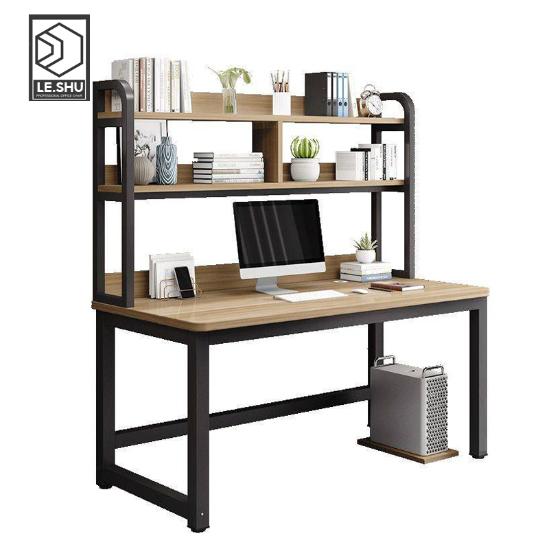 LeShu Study Table Computer Table With Bookshelf 80/100/120cm Home ...