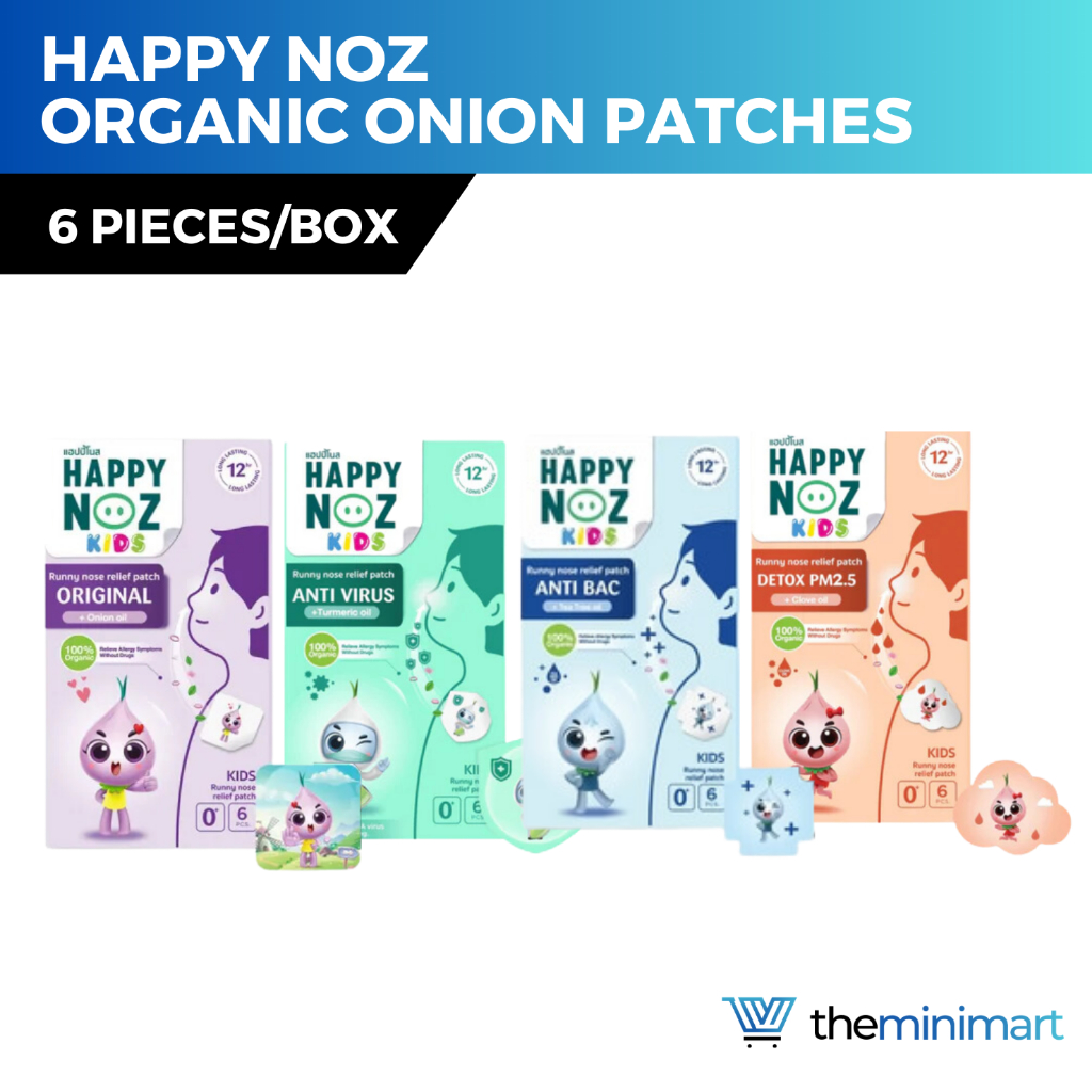 Happy Noz Organic Onion Nasal Congestion Relief - Sticker Patch 6pcs ...