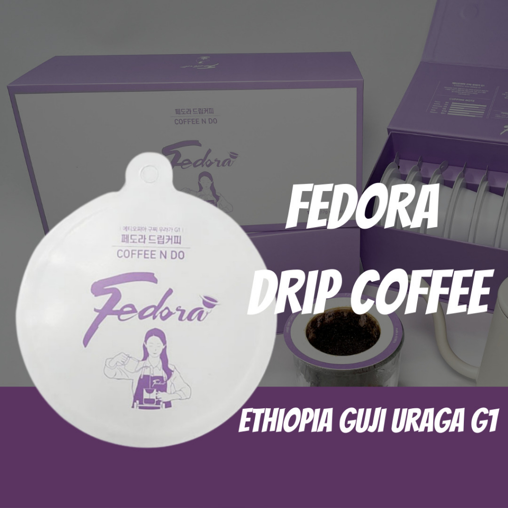 CoffeeNdo Fedora Drip Coffee, Ethiopia Giji Uraga G1, 17g (Count of 10 ...