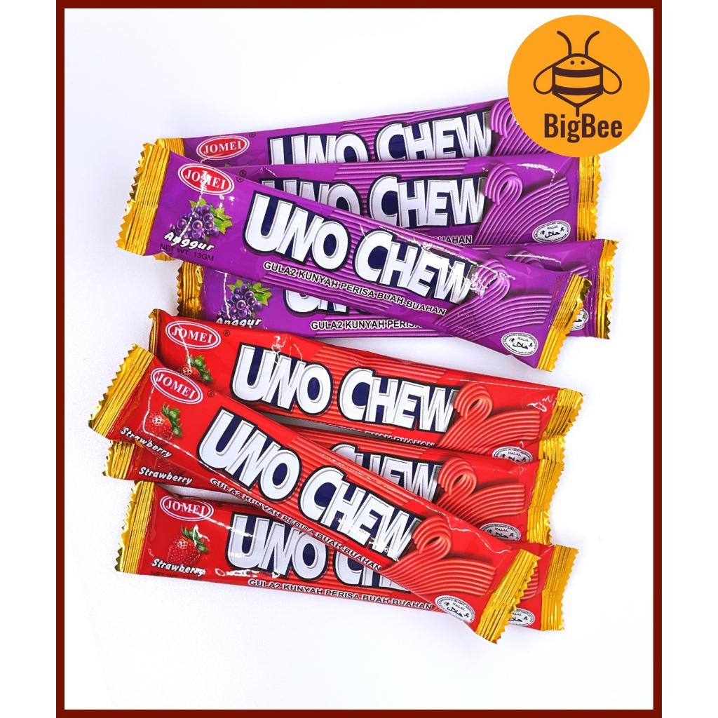 Jomei Uno Chewy Candy 13g x 8pcs Grape / Strawberry Flavour Chewy Candy ...