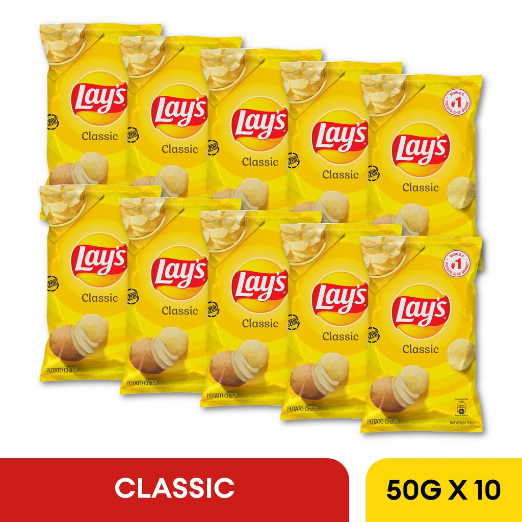 [Bundle of 10] Lay's Classic Potato Chips 50g | Shopee Singapore