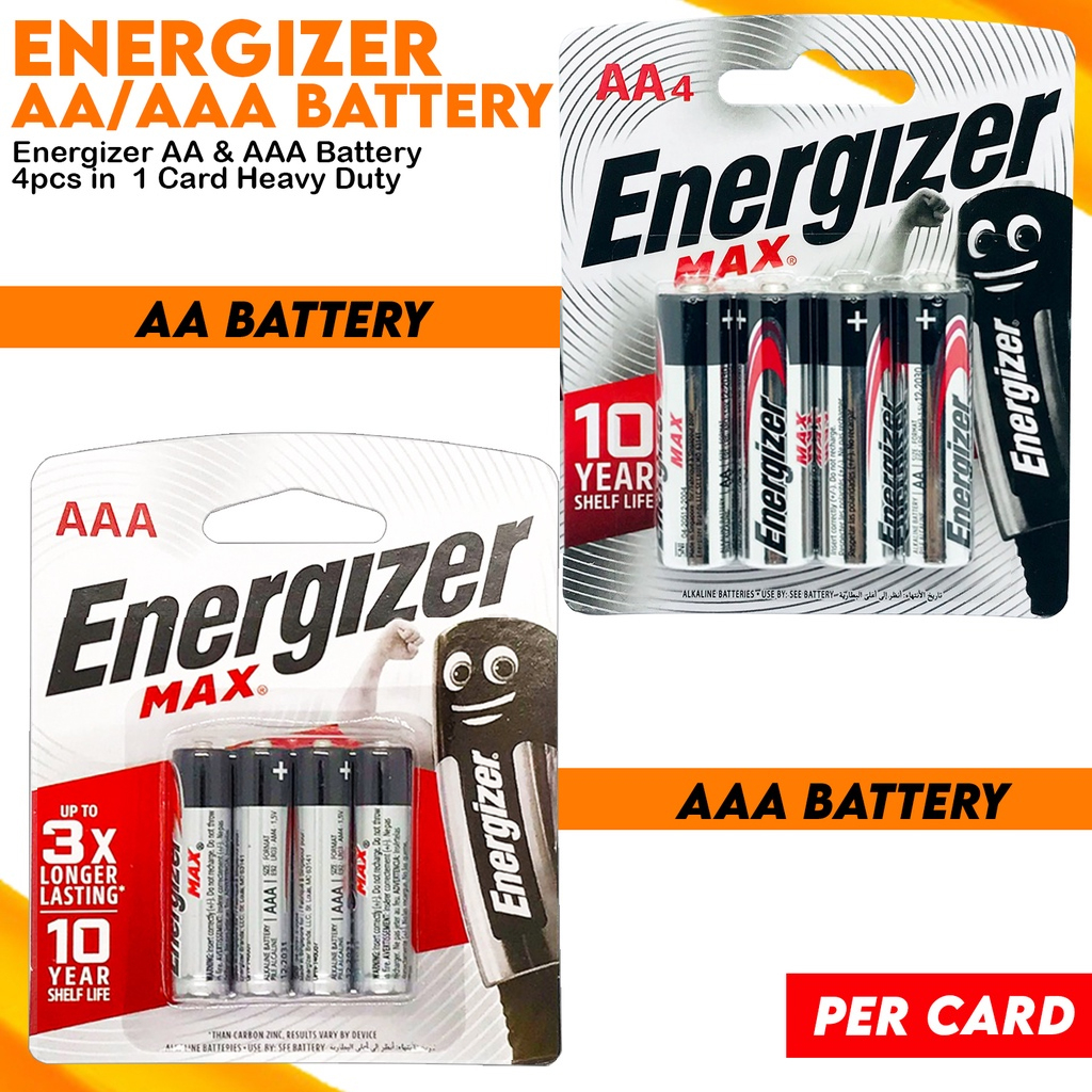 Energizer MAX 2A 3A 12pcs Per Card MAX Energizer Alkaline Battery AA ...