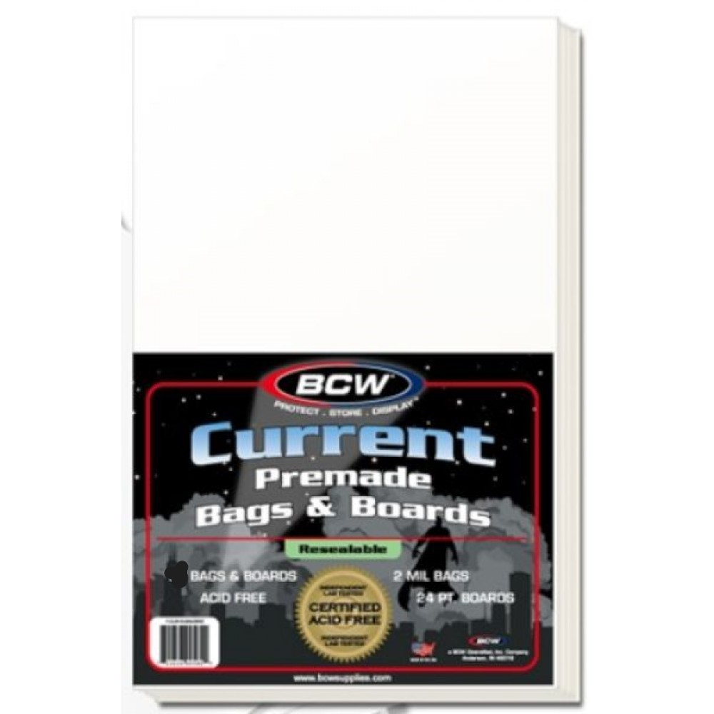 BCW Premade Current / Modern Resealable Comic Bags and Boards (20s ...