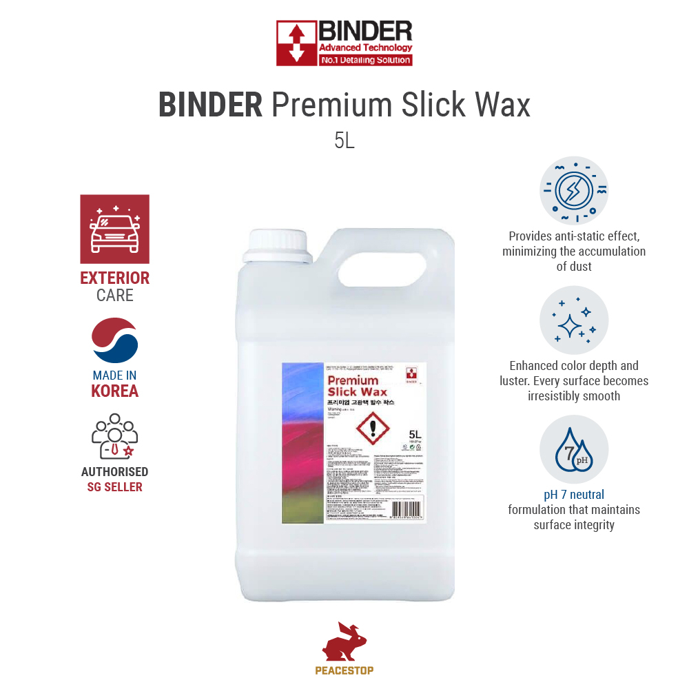 5 Litre BINDER Korea Premium Slick Wax by Fireball Glossy Super Smooth ...