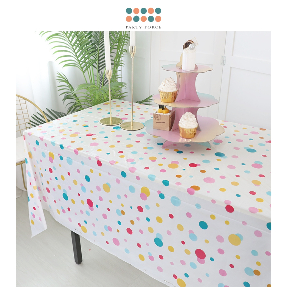 [SG seller] Colourful balloon circle tablecloth table cover for party ...