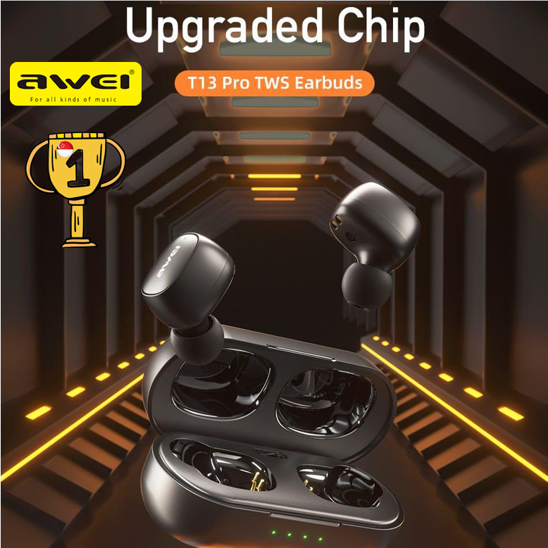 Awei Mini TWS Earbuds Bluetooth Earphone Bass HiFi In-Ear Mini Capsule ...