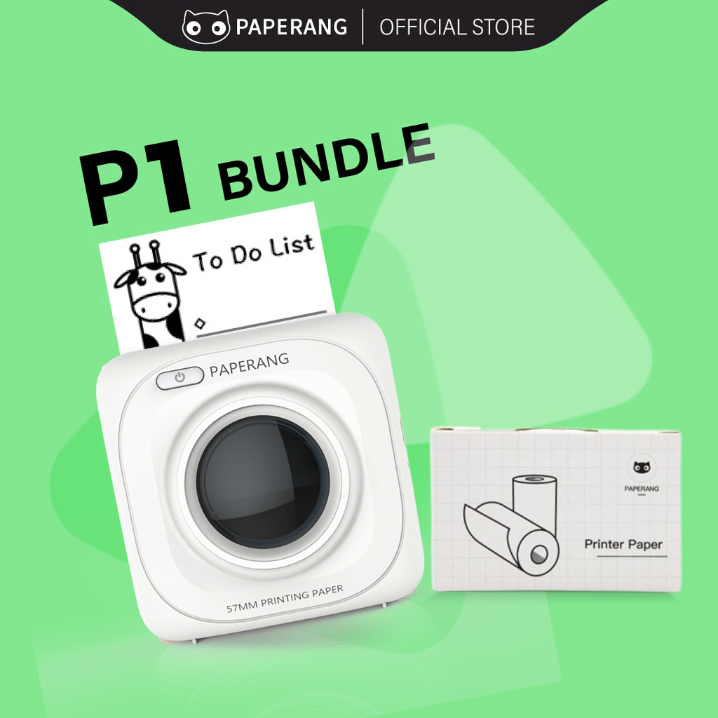 Paperang P1 Bundle Thermal Printer + 10 Year Paper 1 Box Set Portable ...