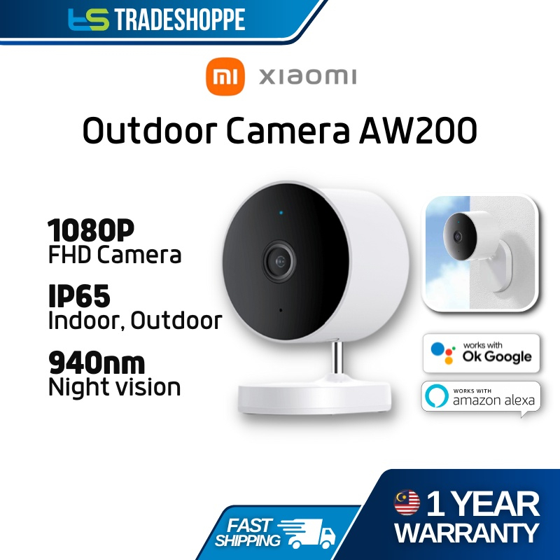 Xiaomi Smart Outdoor Camera AW200 1080P IP65 Waterproof | Shopee Singapore
