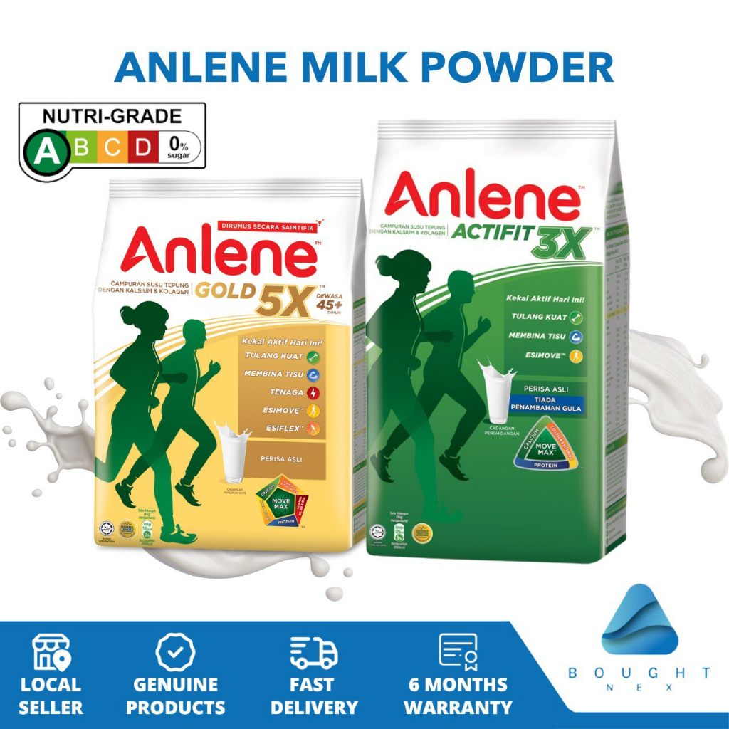 Anlene Gold 5X Actifit 3X Total – Plain Milk Powder 600g/800g/950g Essential Nutritious Strong ...