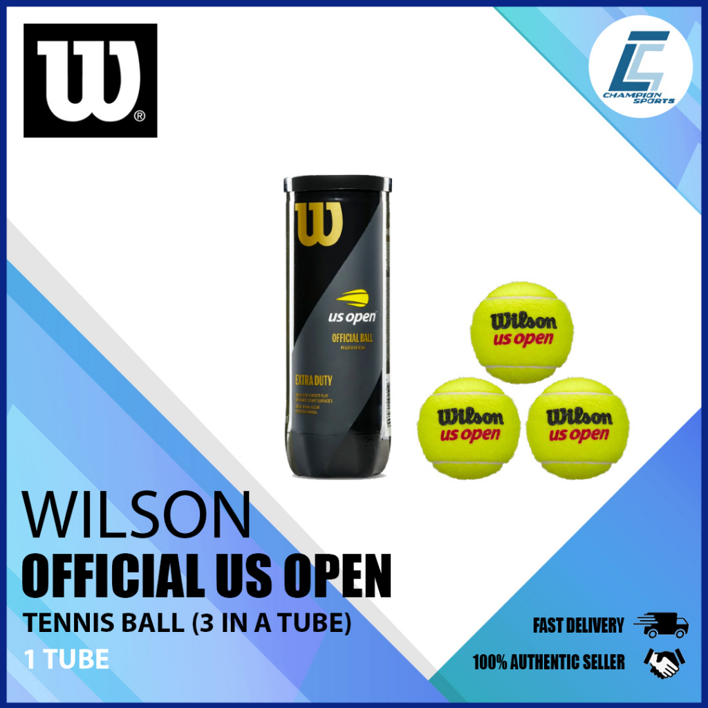 Wilson Official US Open Tennis Ball (3 in a Tube) (Bundle Set) | Shopee ...