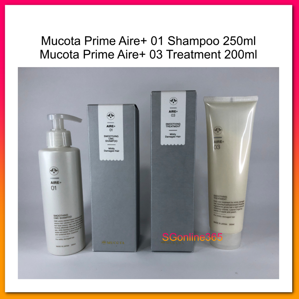 Mucota Prime Aire+ 01 Shampoo 250ml + 03 Treatment 200ml for Mildly and ...