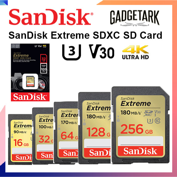[SG] SanDisk Extreme SDXC SD Card 64GB / 128GB/ 256GB/512GB R-150MB/s ...