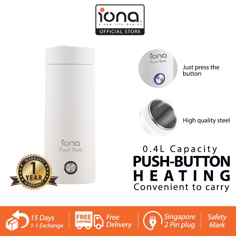 IONA 400ML Mini Travel Kettle | Portable Electric Stainless Steel Small ...