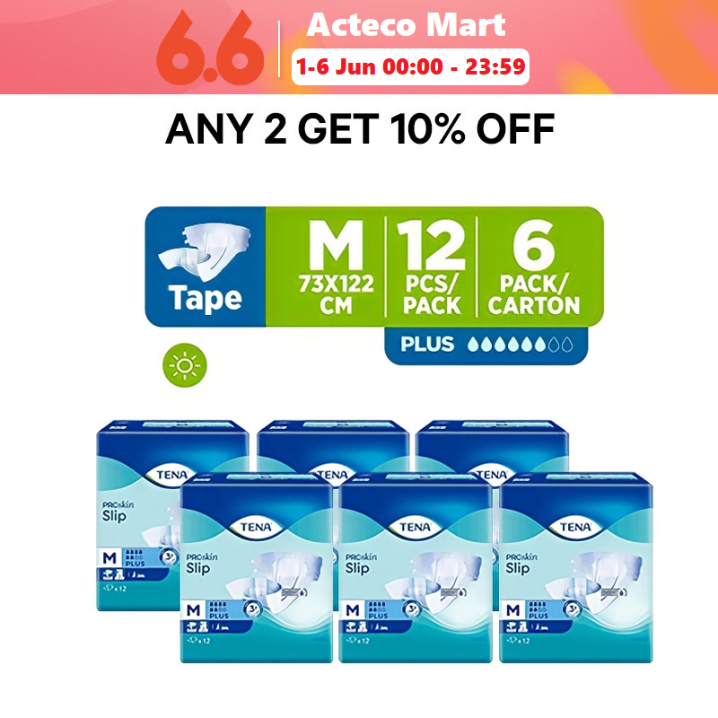 【6 Packs/Ctn】💦TENA Proskin Slip Plus Adult Diapers M/L | Shopee Singapore