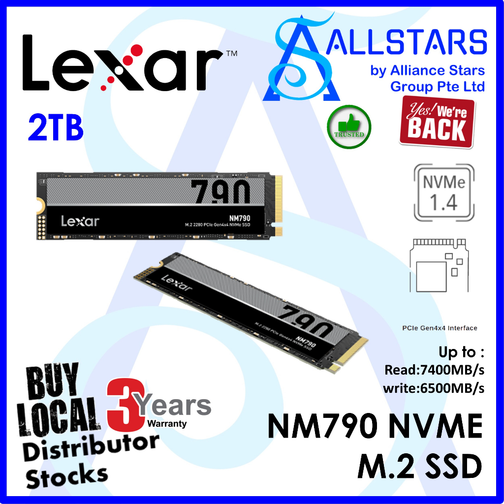 (ALLSTARS : We are Back / DIY Storage Promo)LEXAR NM790 2TB NVME M.2 ...