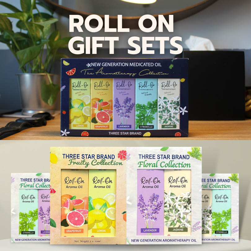 Three Star Brand Roll-On Aroma Oil Gift Sets | Shopee Singapore