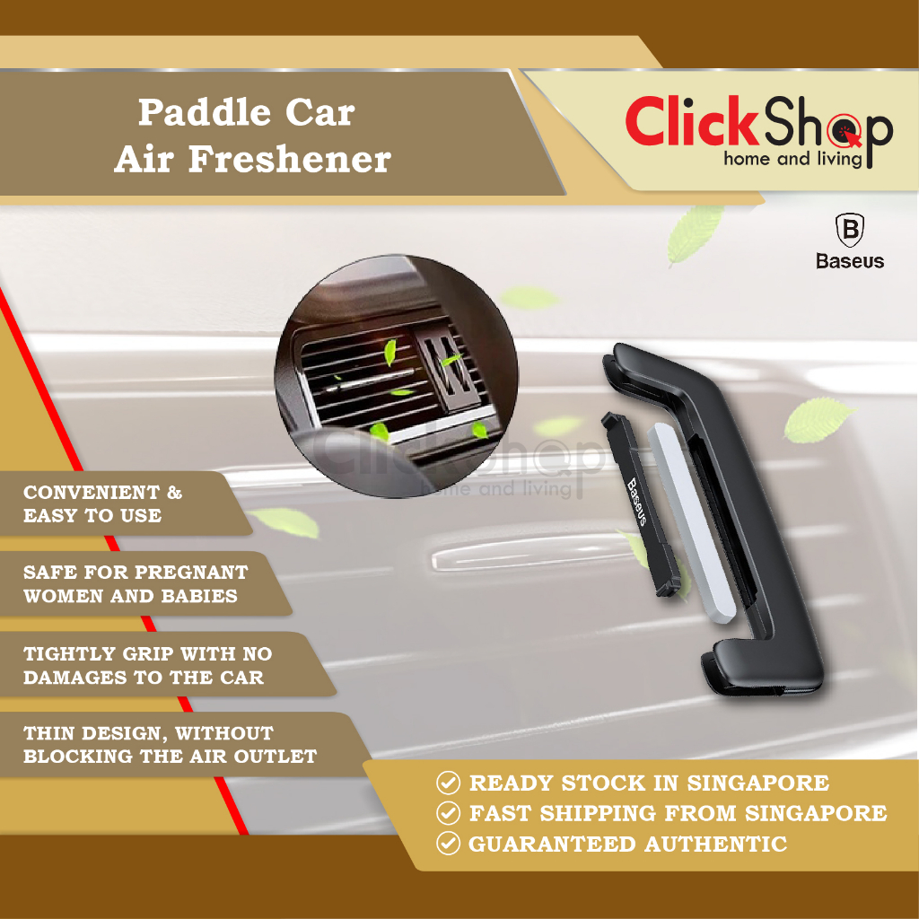 BASEUS Paddle Car Air Freshener Ultra Slim Air Purifier Clip Fragrance ...