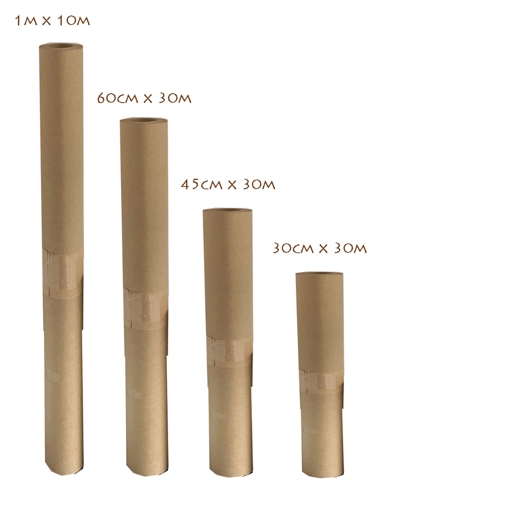 Eco-Friendly Brown Kraft Paper in Roll [30cm/45cm/60cm x 30m] Also ...