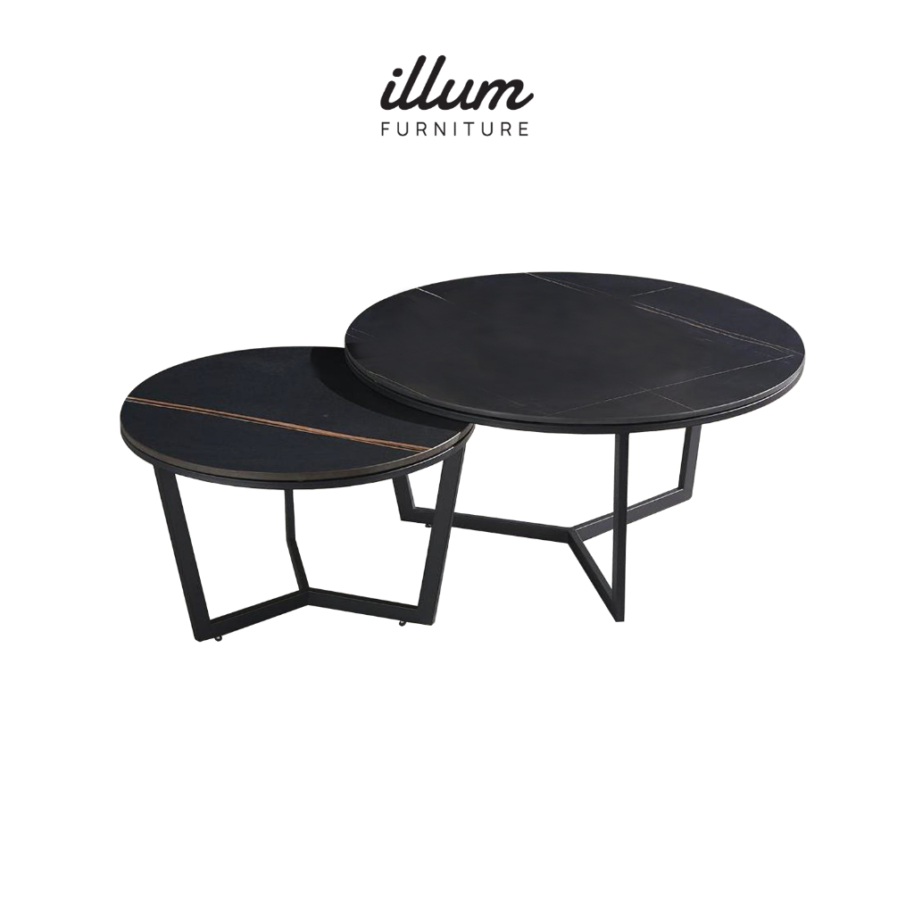 illum Anshan Coffee Table Sintered Stone Metal Legs Modern Design ...