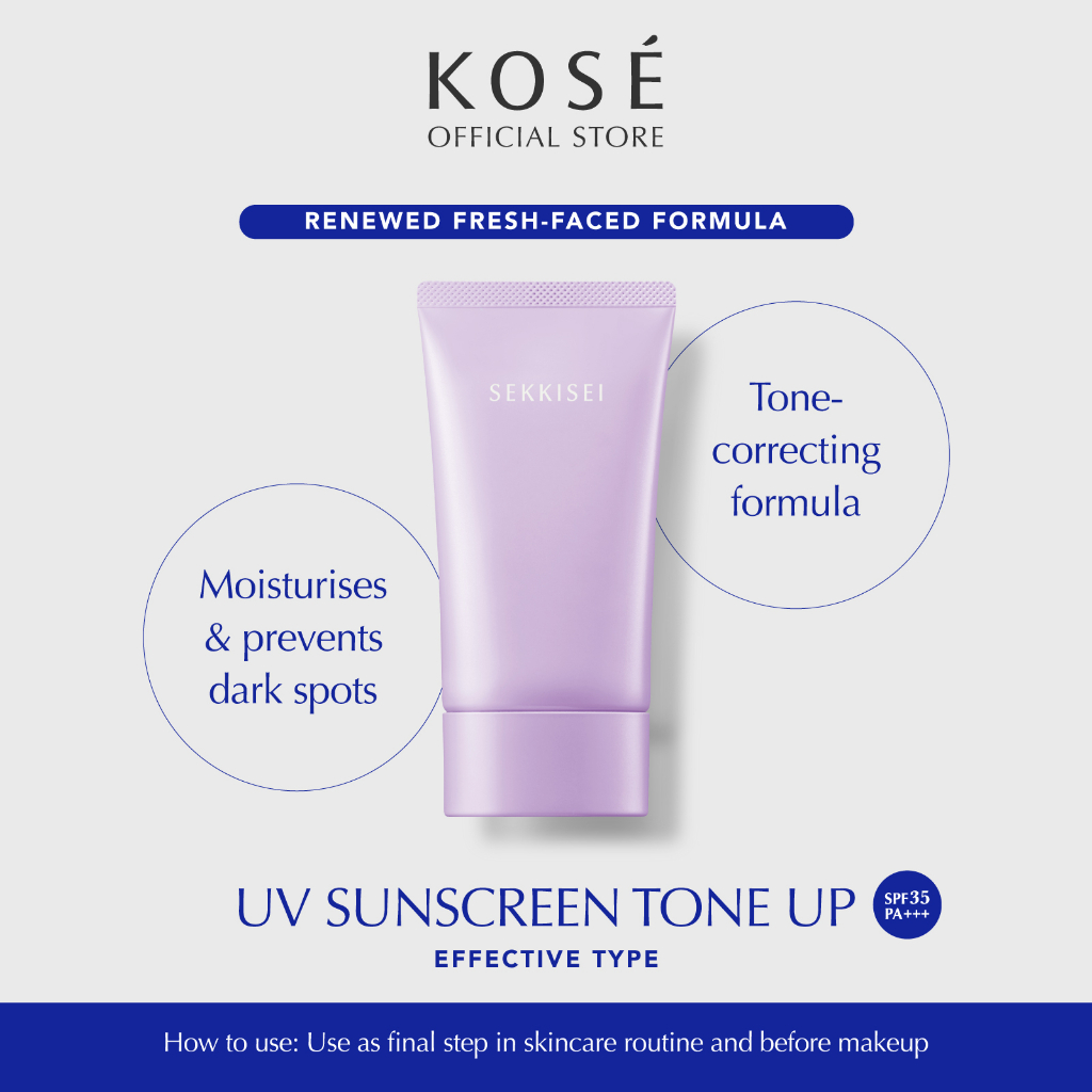 Kose SEKKISEI Clear Wellness UV Sunscreen Tone Up 70g SPF35/PA+++ | Shopee Singapore