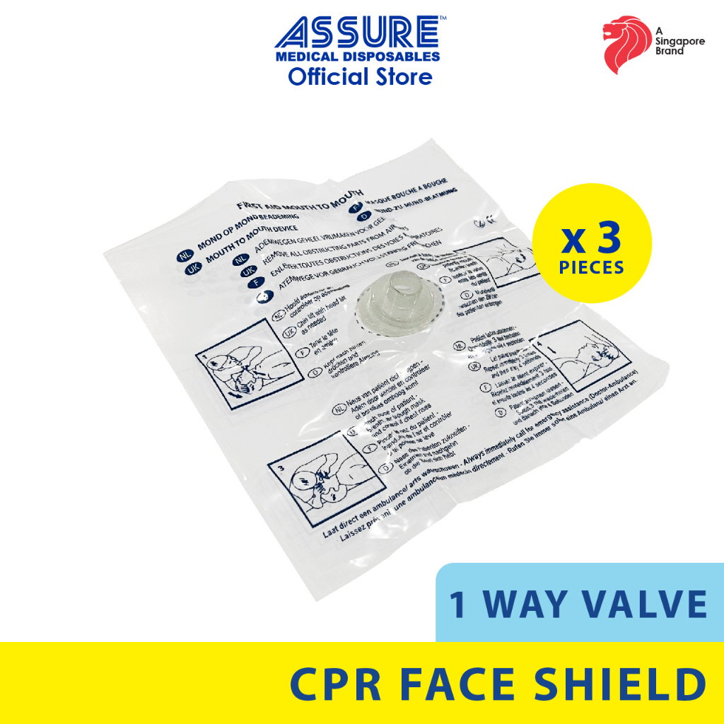 [Bundle of 3] ASSURE CPR Face Shield | Shopee Singapore
