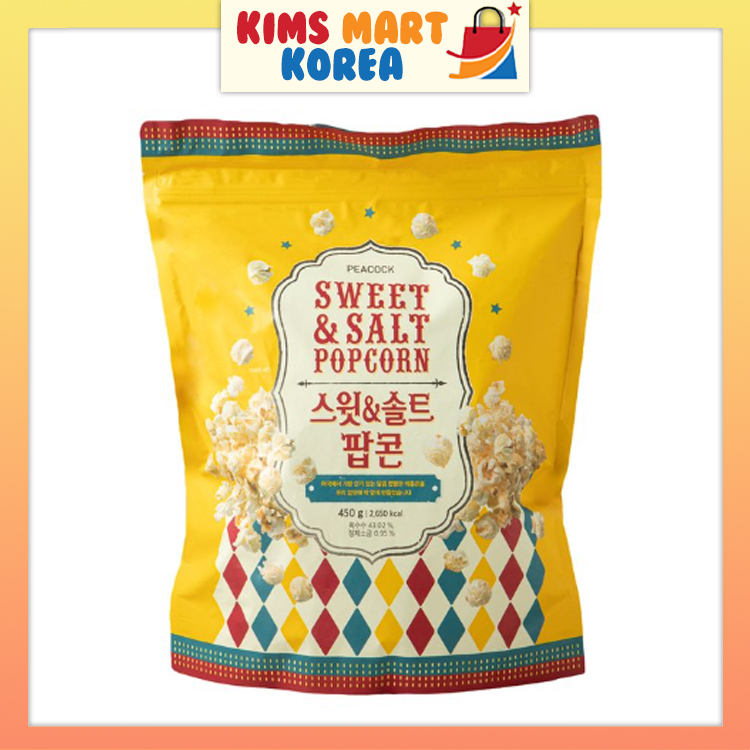 Peacock Popcorn Sweet & Salt American Popcorn Korean Snack Food 450g ...
