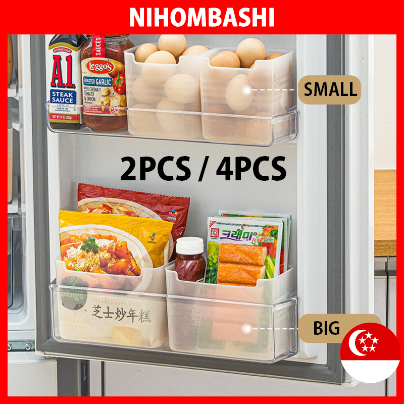 2pcs / 4pcs Fridge Organizer Storage Box Food Condiment Divider ...