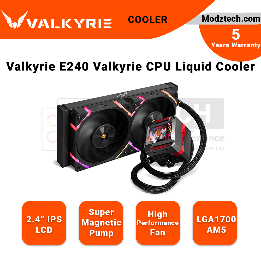 Valkyrie E240 Loki CPU Liquid Cooler (2.4” IPS LCD Screen | Super Magnetic Pump | Valkyrie ...
