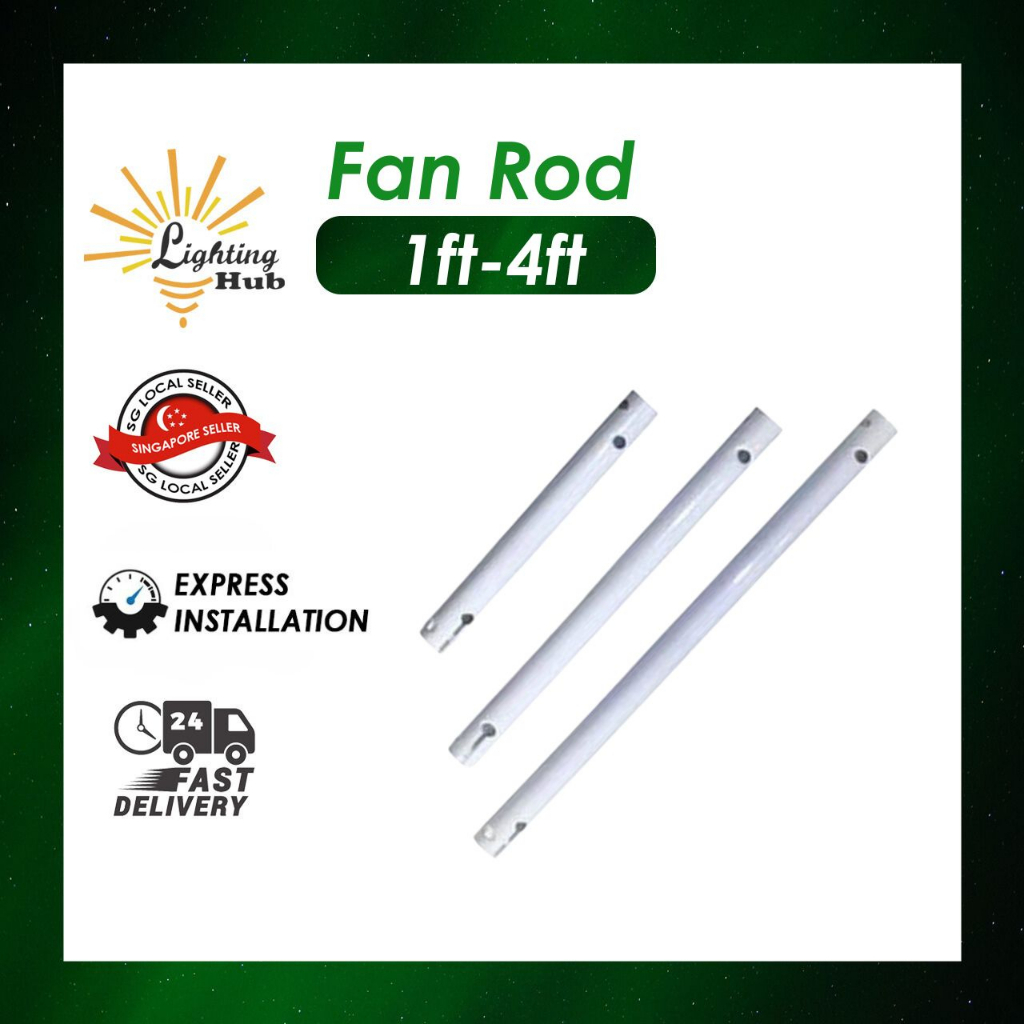 FANCO Ceiling fan extension rod (1ft/1.5ft/2ft/2.5ft/3ft/3.5ft/4ft ...