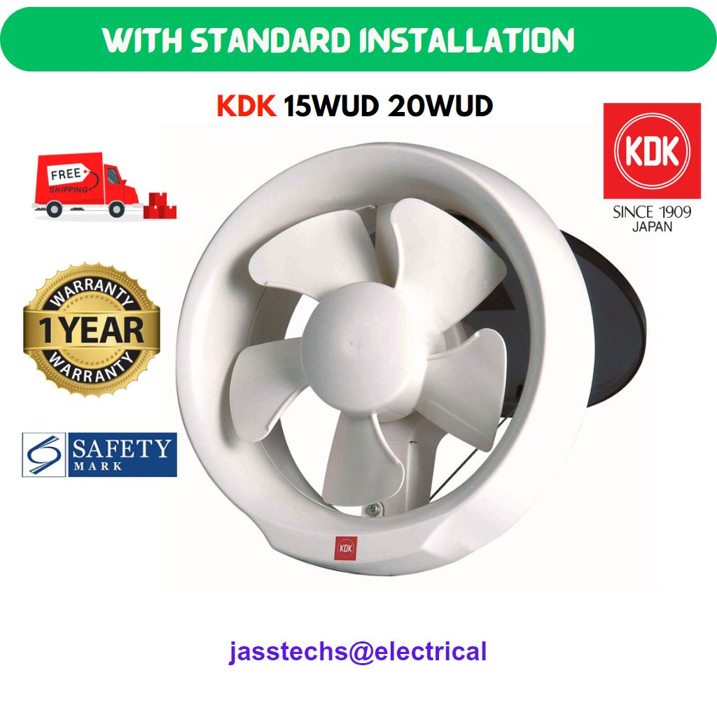KDK Exhaust fan Ventilation Fan 15WUD 20WUD [Installation] | Shopee ...